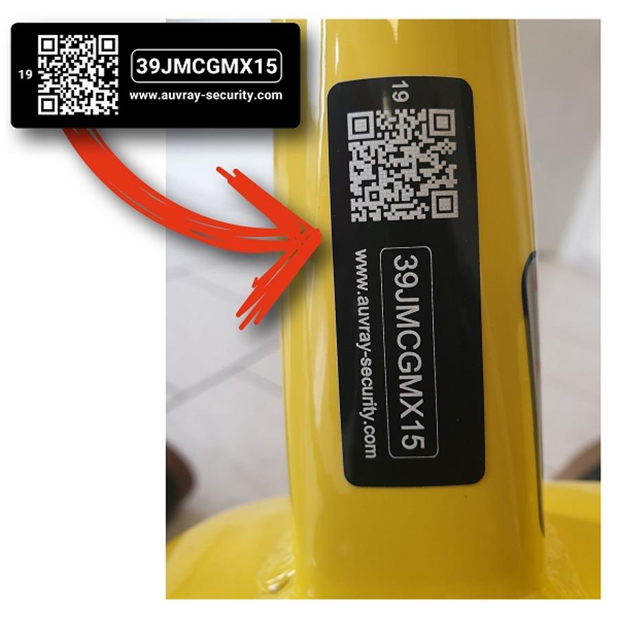 ETIQUETTE D'IDENTIFICATION VELO